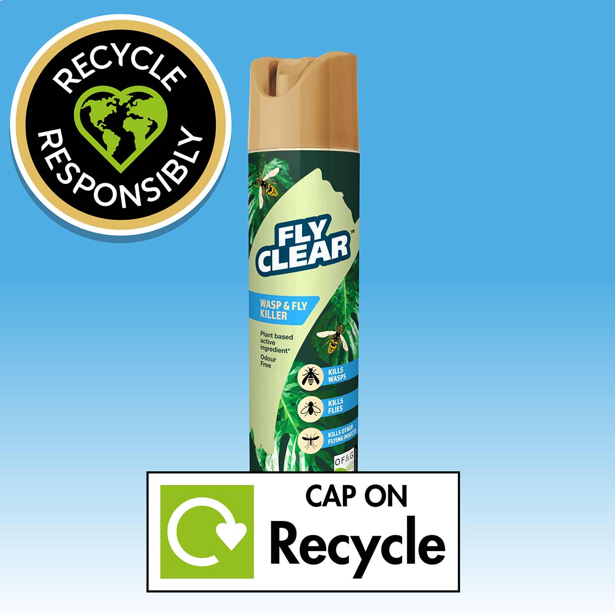 FlyClear™ Wasp & Fly Killer 400ml