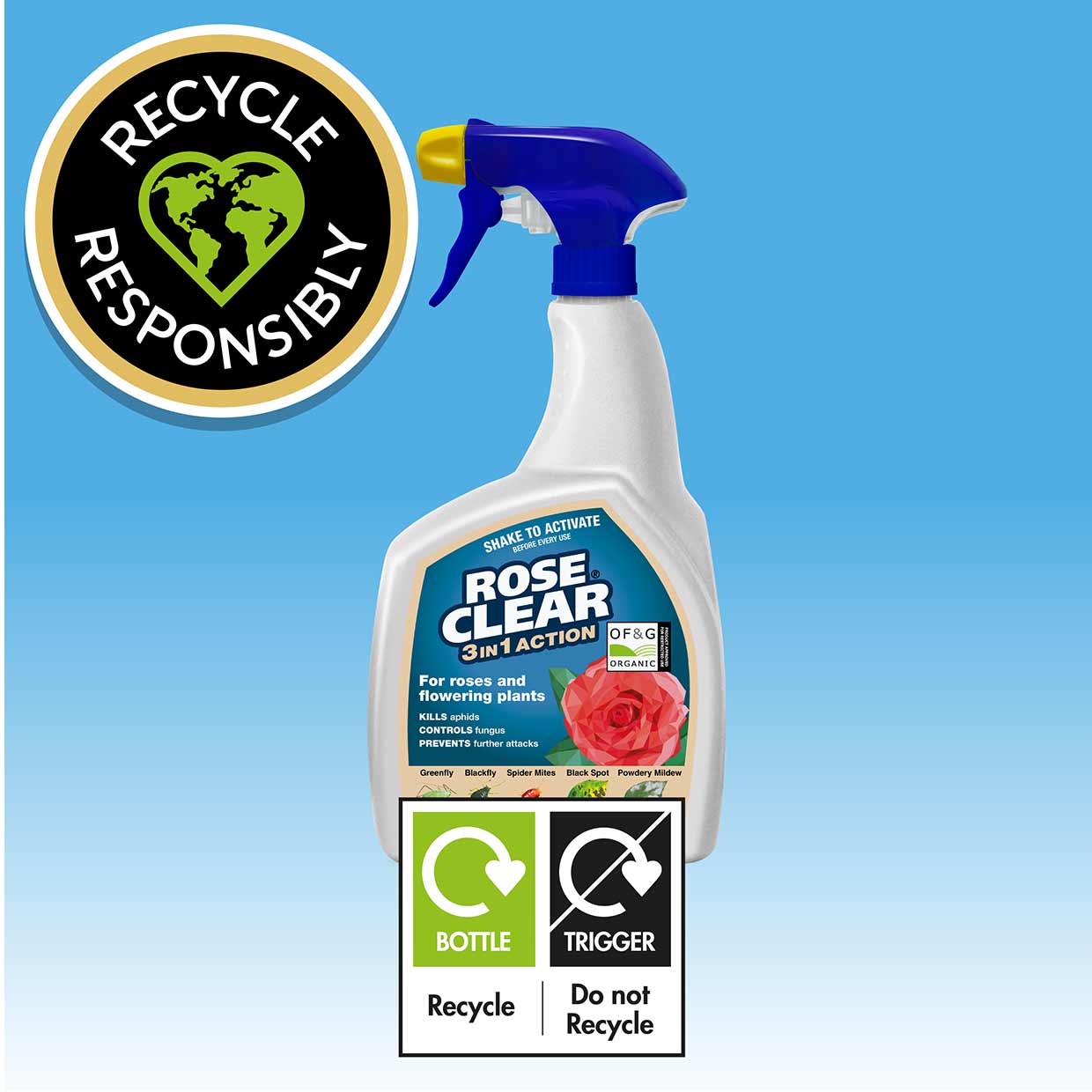 RoseClear® 3 in 1 Action 800ml