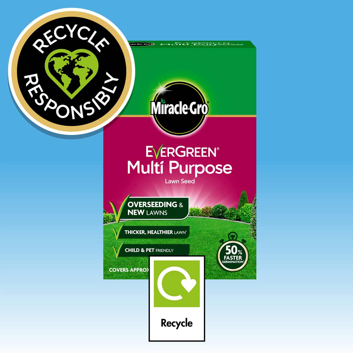 Miracle-Gro® EverGreen® Multi Purpose Lawn Seed 1.6kg