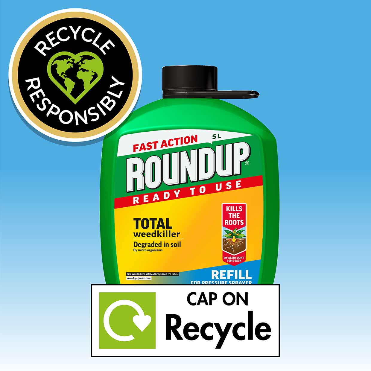Roundup® Fast Action Ready to Use Weedkiller Pump ‘n Go 5 litres refill