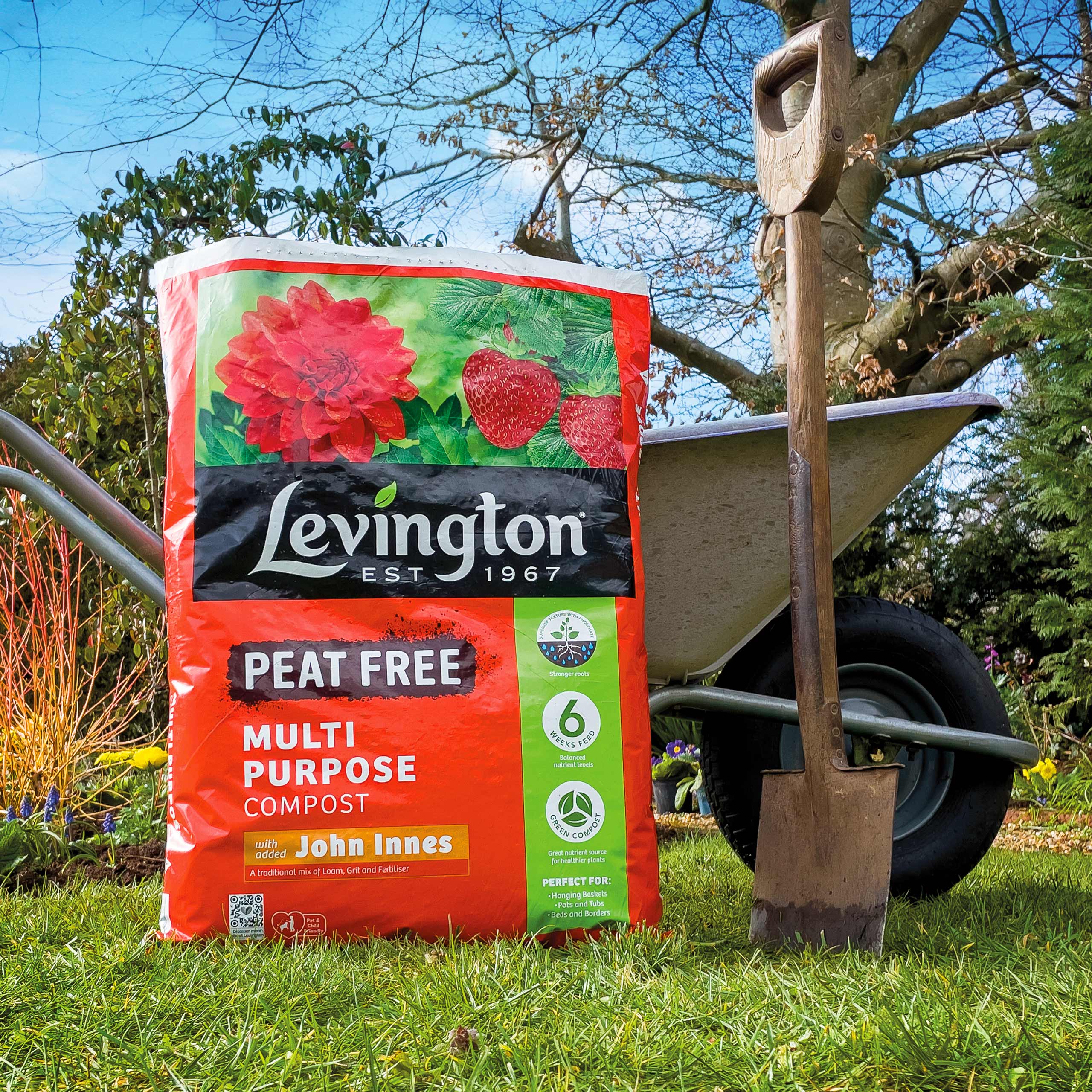 Levington® Peat Free Multi Purpose Compost with added John Innes 50 litres