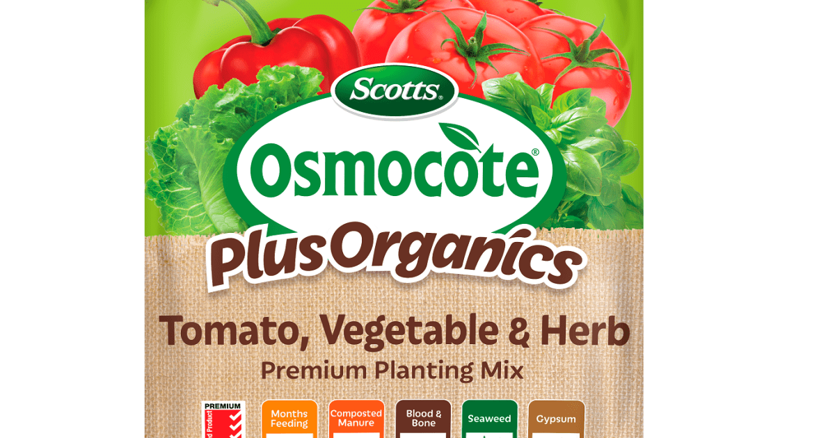 Scotts Osmocote Plus Organics Tomato Vegetable Herb Potting Mix Love The Garden