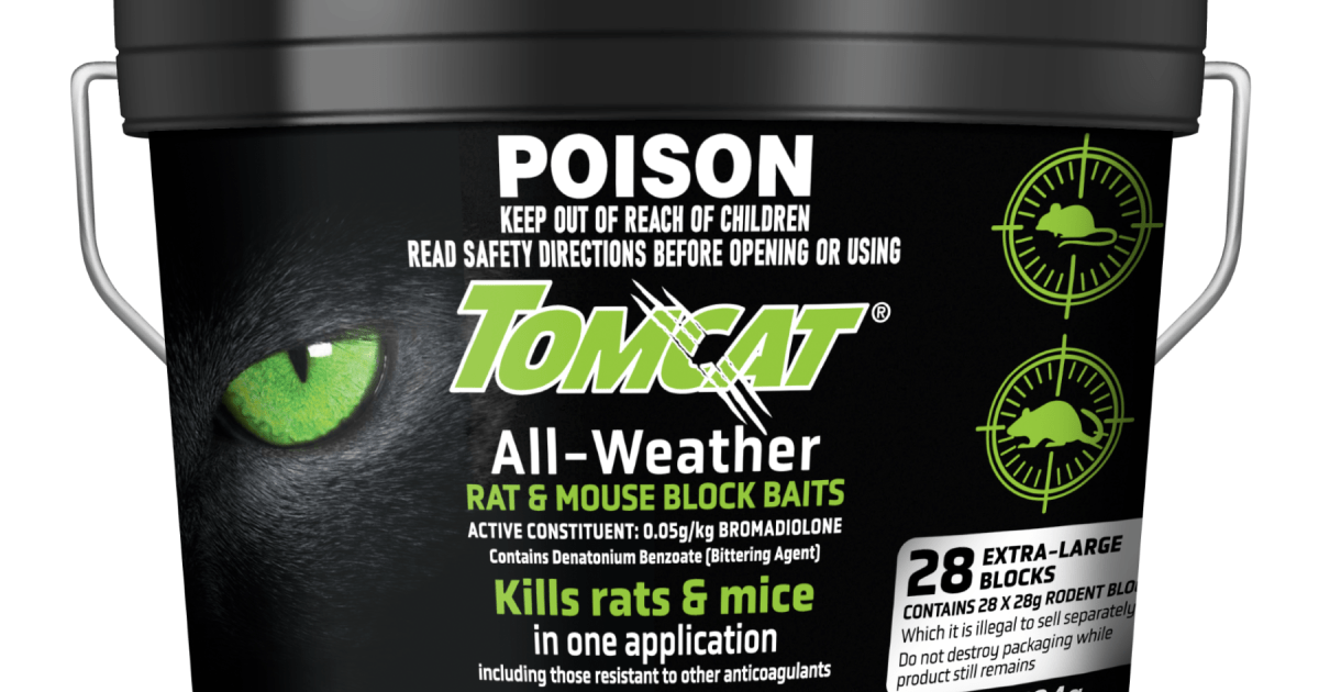 Tomcat All-Weather Rat & Mouse Block Baits 28 x 28g Rodent Blocks